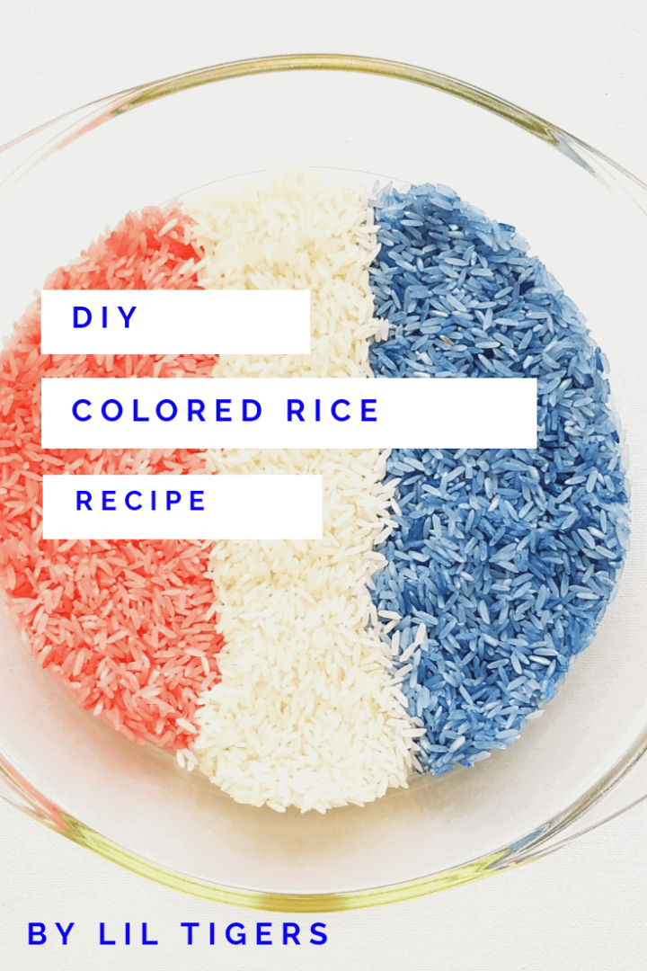 How to make your own colored rice for sensory play - Lil Tigers
