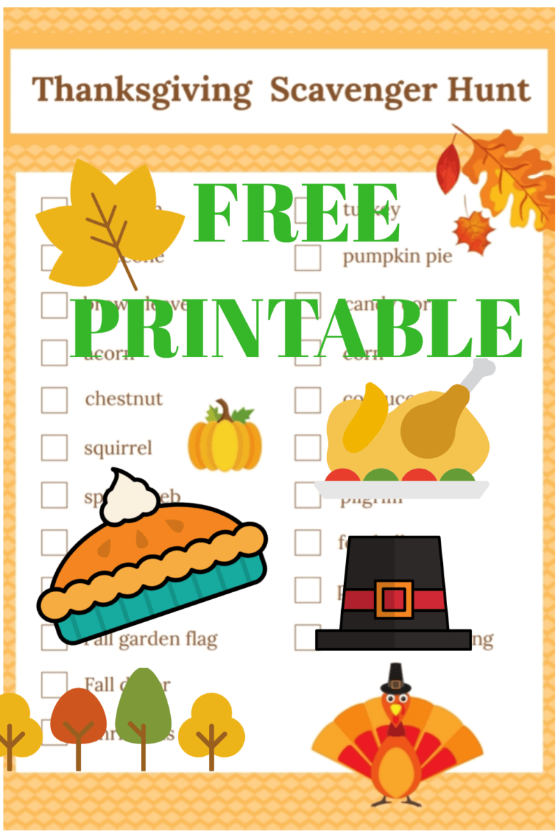 Free Printable Thanksgiving Scavenger Hunt for Kids - Lil Tigers Lil Tigers