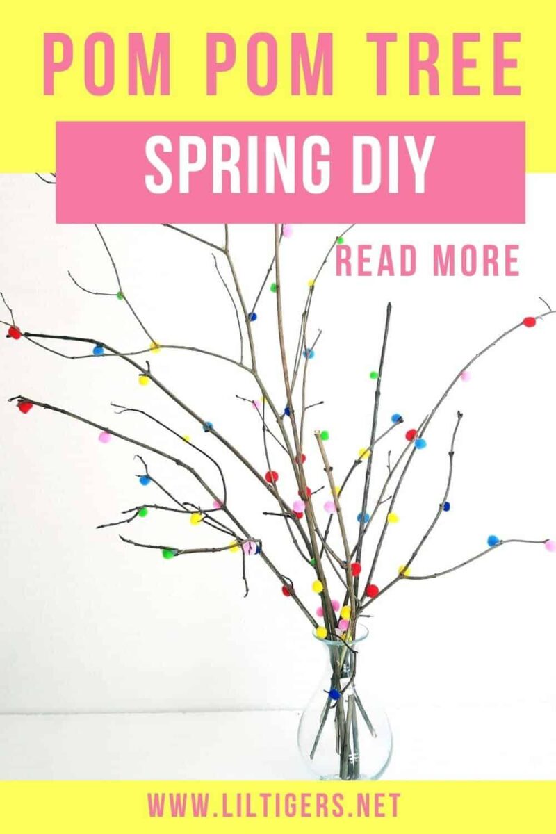 How to Make a DIY POM POM Tree - DIY Spring Decoration - Lil Tigers