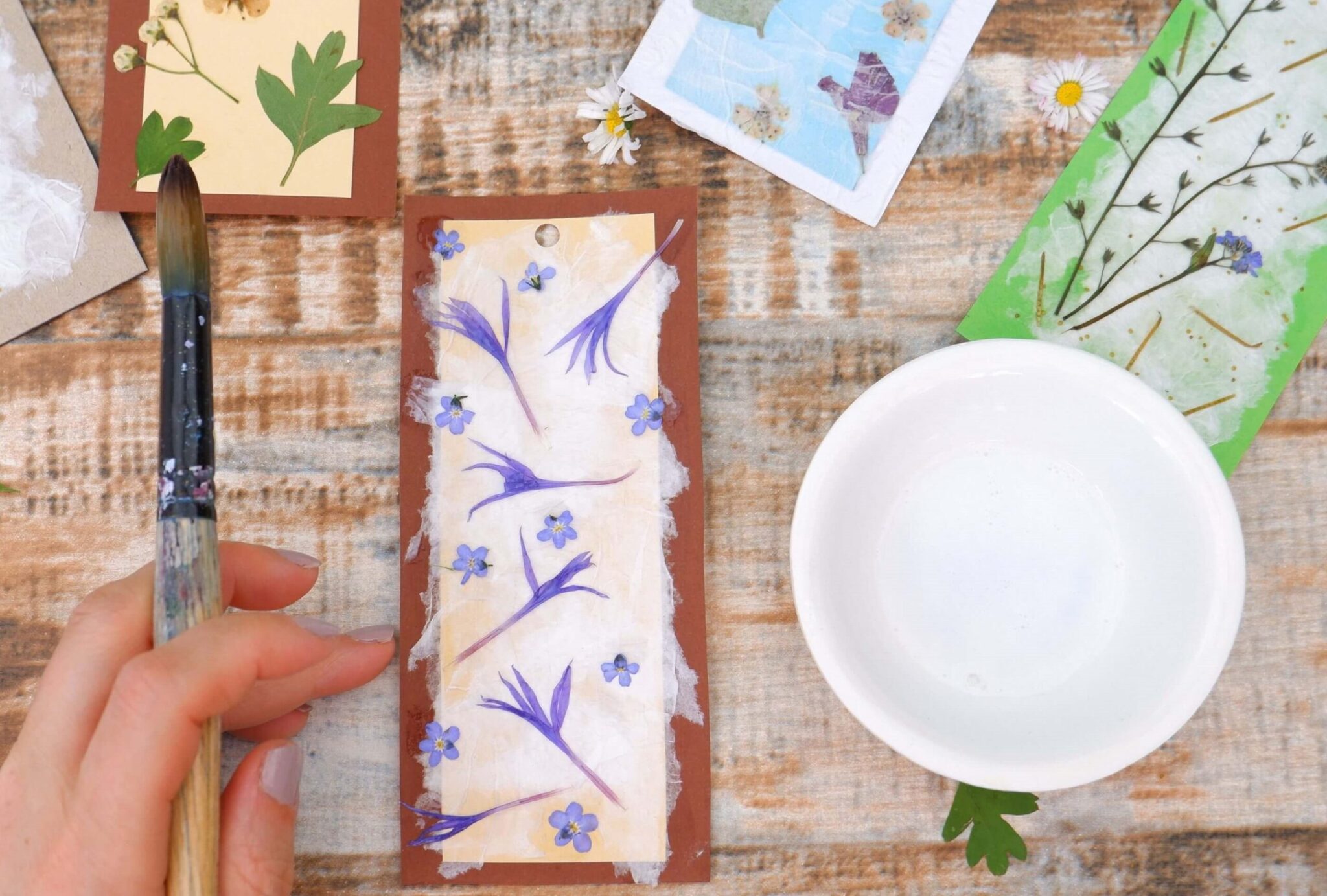 How to Make Pressed Flower Bookmarks - DIY Flower Art Project