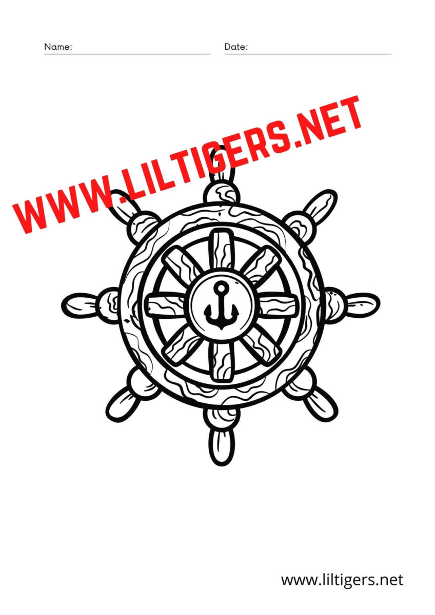 Free Printable Pirate Coloring Pages - Lil Tigers by Lil Tigers
