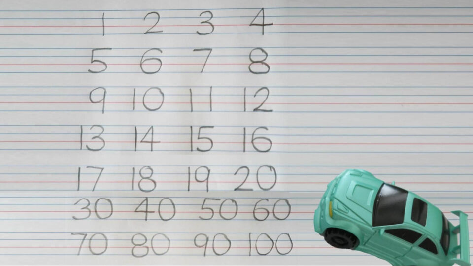 Writing Numbers Practice with Cars and Free Number Tracing Sheets
