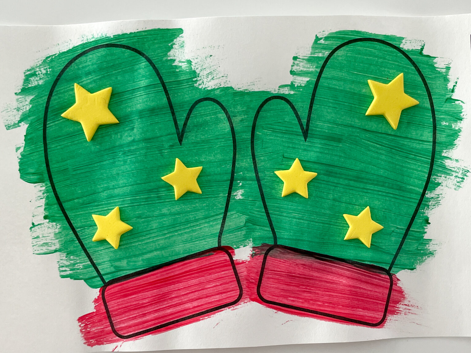 Easy Mitten Craft with Free Printable Mitten Template