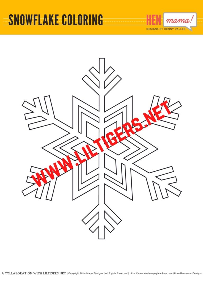 Free Printable Snowflake Coloring Pages and Templates