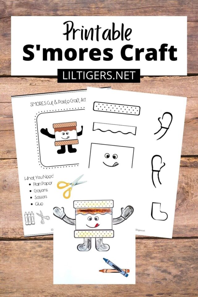 Free S'mores Craft Template for Kids - Lil Tigers Lil Tigers