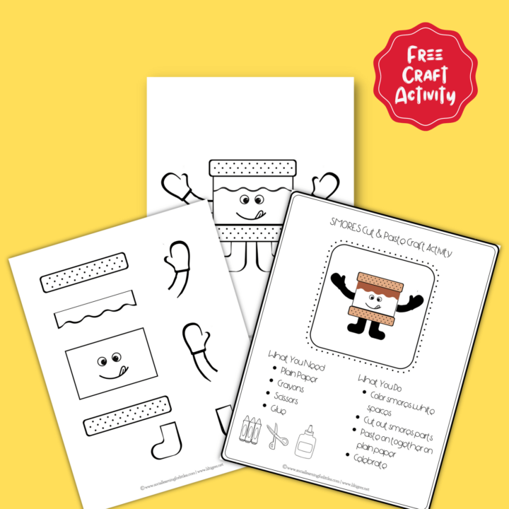 Free S'mores Craft Template for Kids - Lil Tigers Lil Tigers
