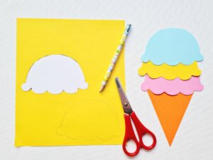 Free Ice Cream Template With Pattern Cards - Lil Tigers