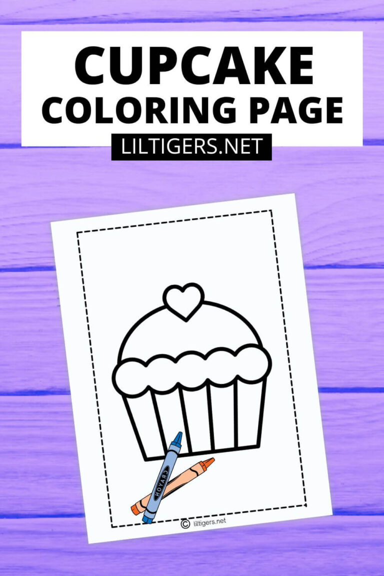 9 Best Cupcake Templates and Coloring Pages - Lil Tigers