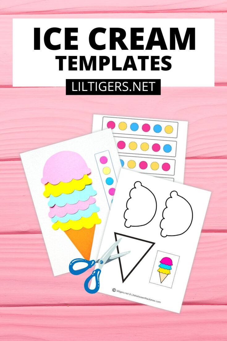 Free Ice Cream Template With Pattern Cards - Lil Tigers