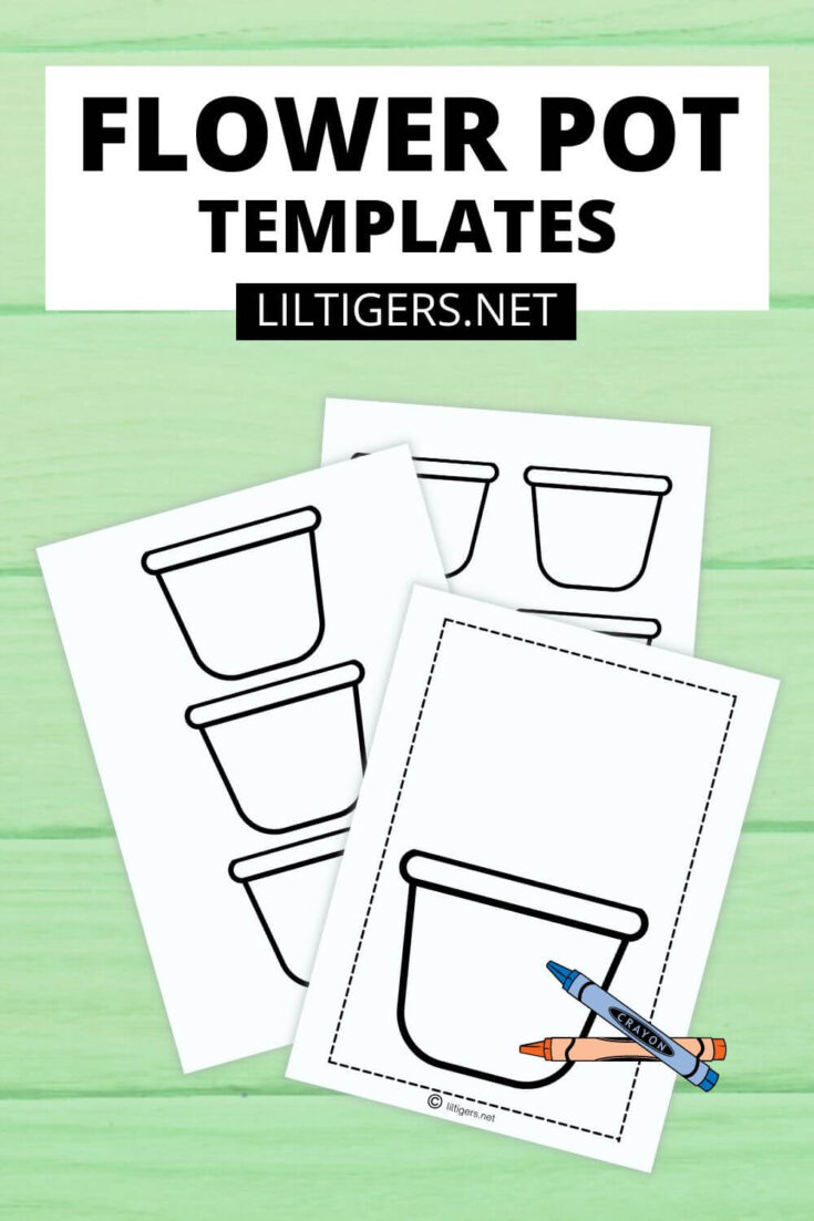 Free Printable Flower Pot Template - Lil Tigers