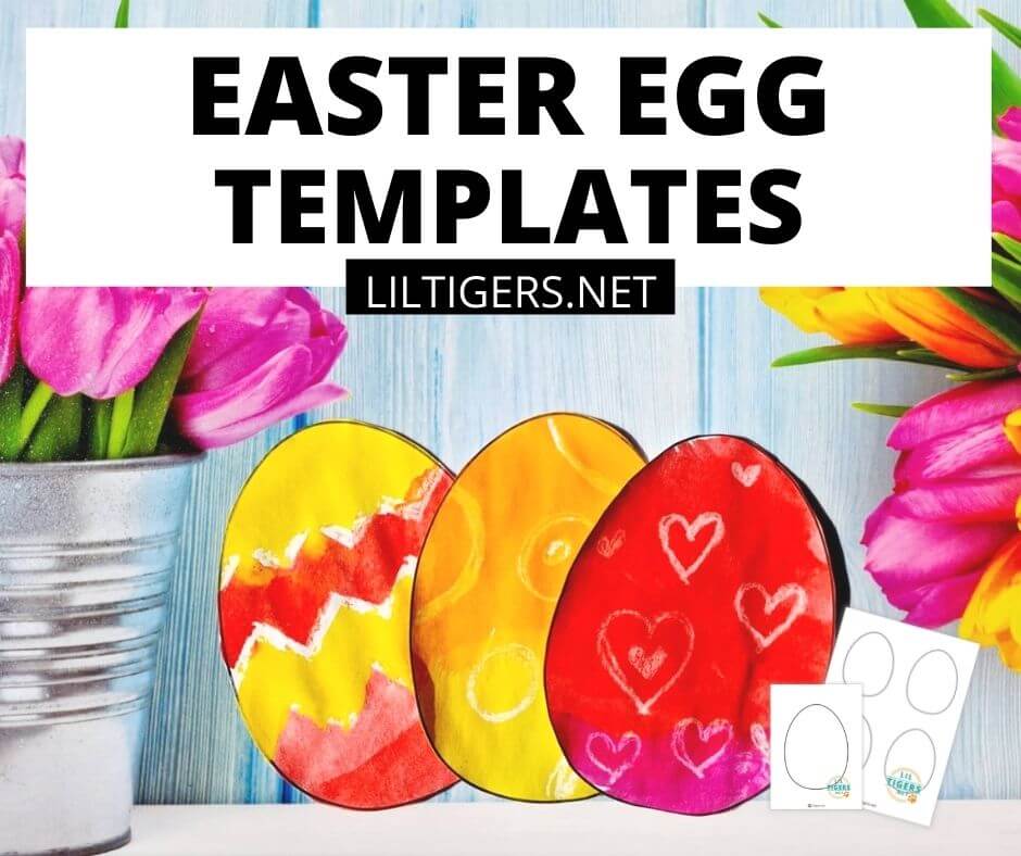 Free Easter Egg Outline Printables and Coloring Pages - Lil Tigers