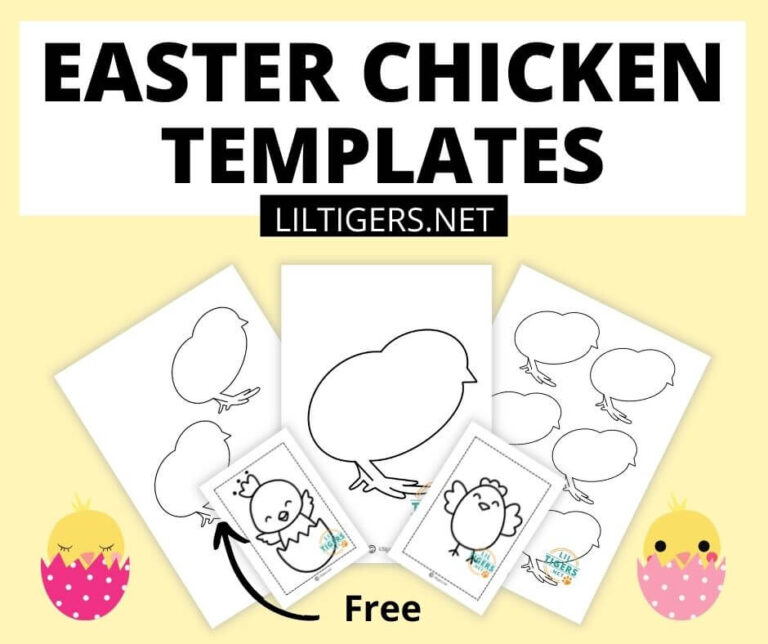 Free Printable Easter Chick Template & Coloring Pages - Lil Tigers
