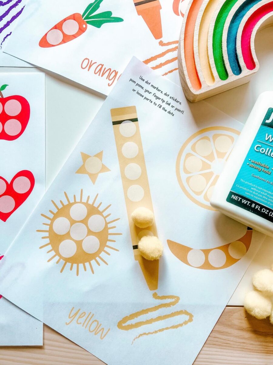 Learning Colors Do a Dot Printables - Free Color Learning Worksheets