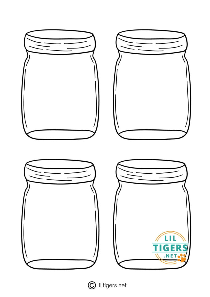 Free Printable Mason Jar Templates - Lil Tigers Lil Tigers