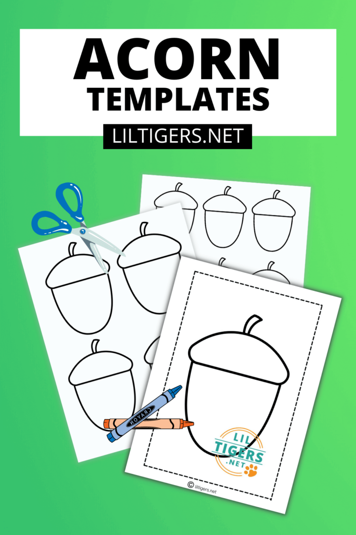 Free Printable Acorn Templates - Lil Tigers Lil Tigers