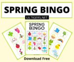 Free Printable Spring Bingo Game - Lil Tigers Lil Tigers