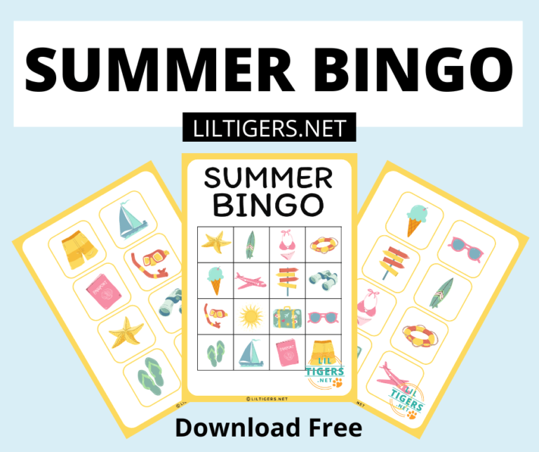 Free Printable Summer Bingo For Kids - Lil Tigers Lil Tigers