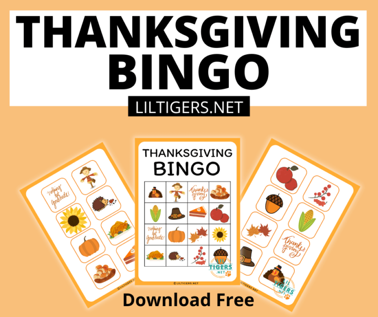 Free Printable Thanksgiving Bingo Cards - Lil Tigers