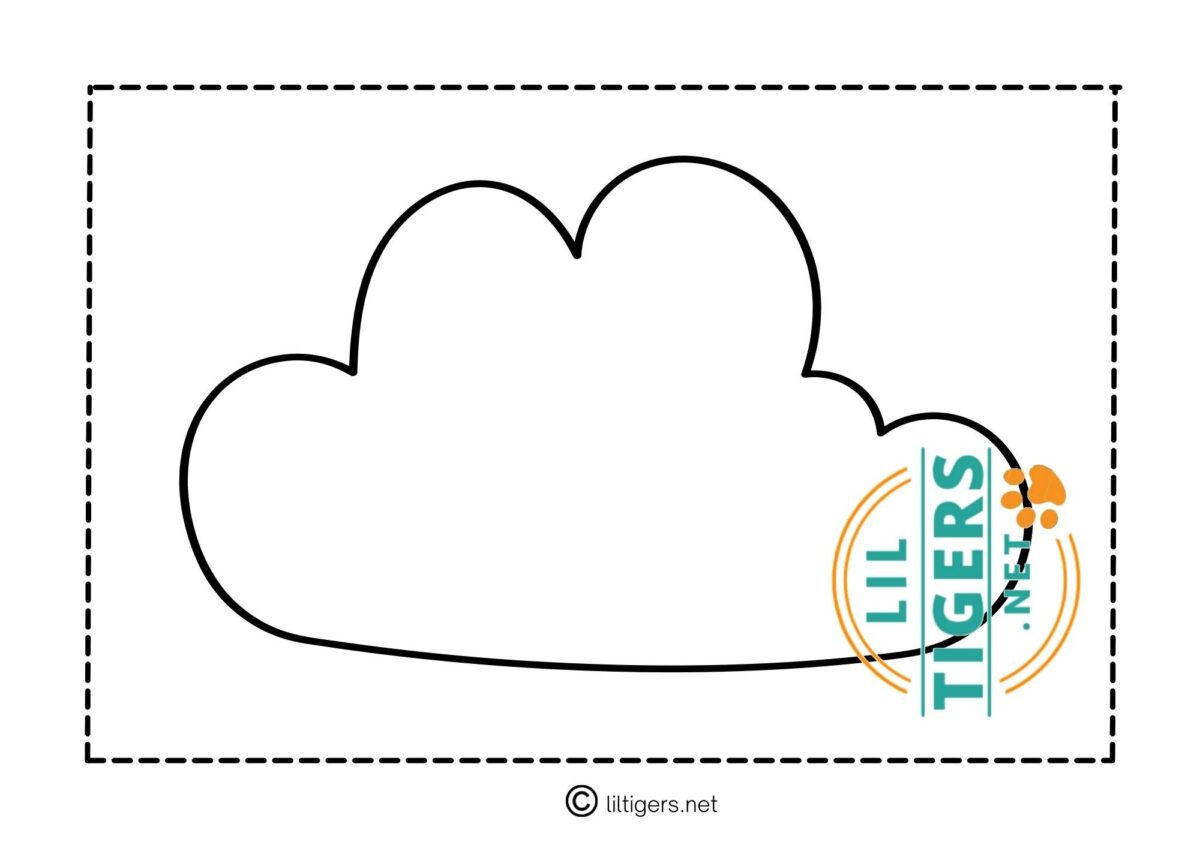 Free Printable Cloud Templates for Crafting - Lil Tigers Lil Tigers