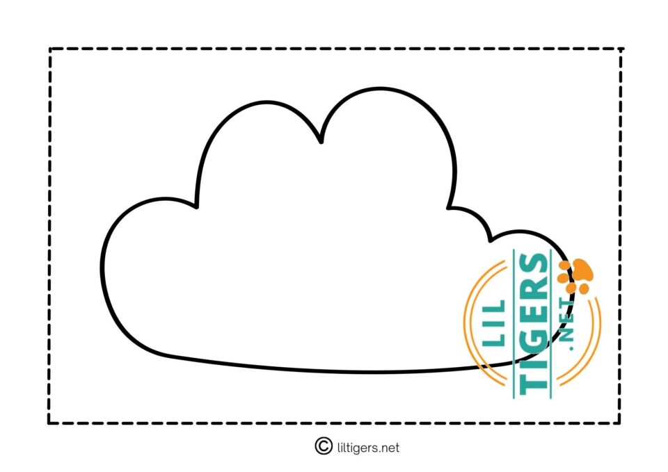 Free Printable Cloud Templates for Crafting - Lil Tigers Lil Tigers