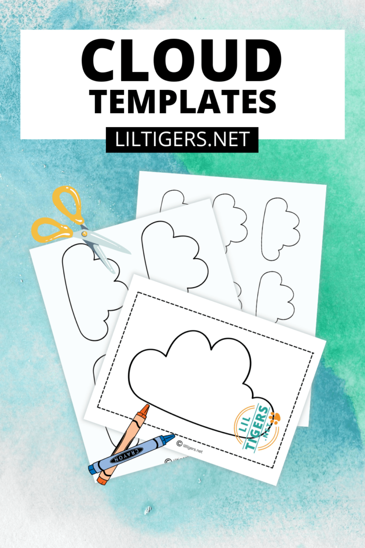 Free Printable Cloud Templates for Crafting - Lil Tigers Lil Tigers