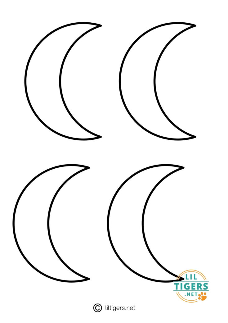Free Printable Moon Templates - Lil Tigers Lil Tigers