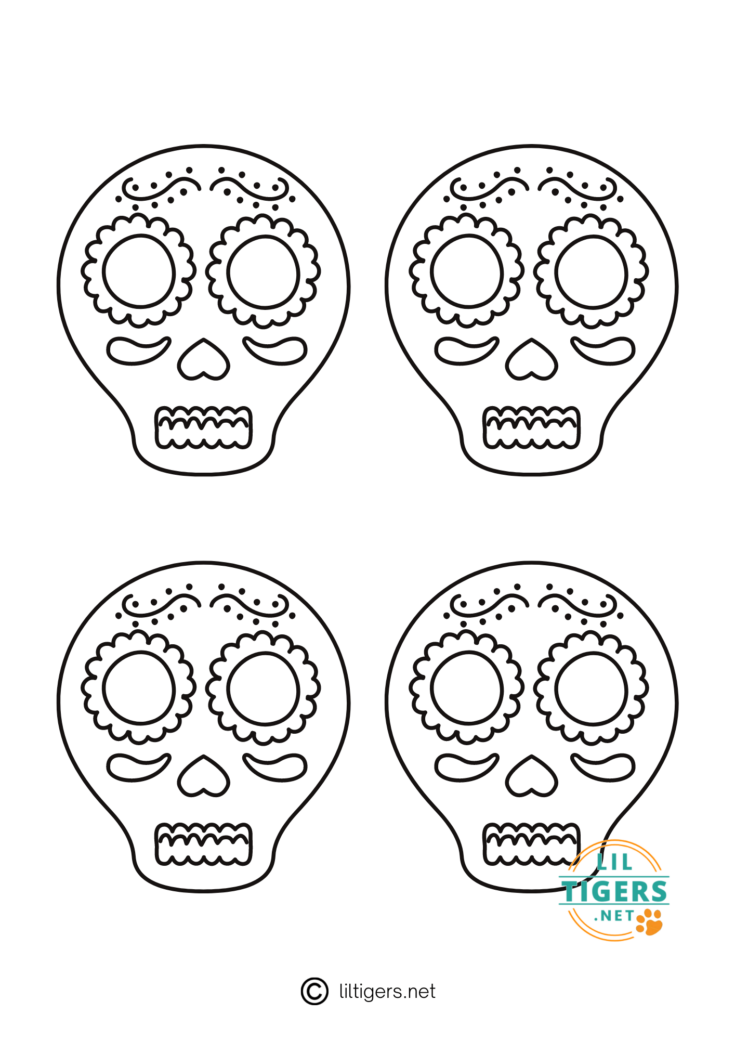 Free Printable Sugar Skull Templates - Lil Tigers