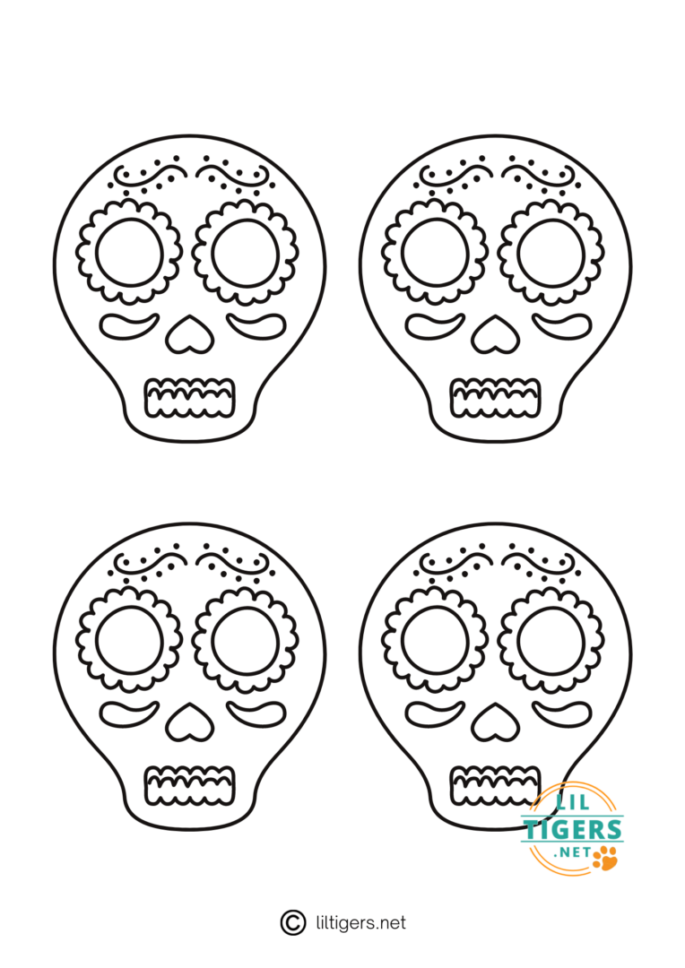 Free Printable Sugar Skull Templates - Lil Tigers