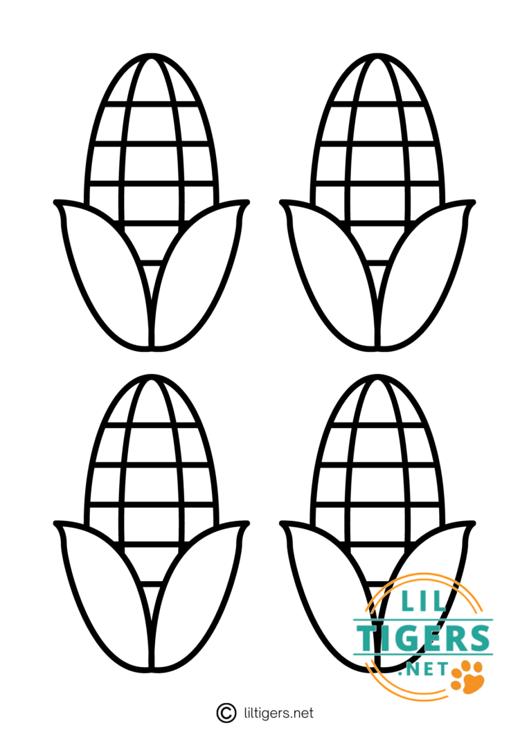 Free Printable Corn Templates for Fall Crafts - Lil Tigers