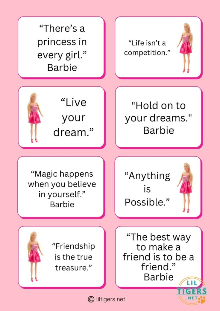 90 Inspirational Barbie Quotes for Kids - Lil Tigers