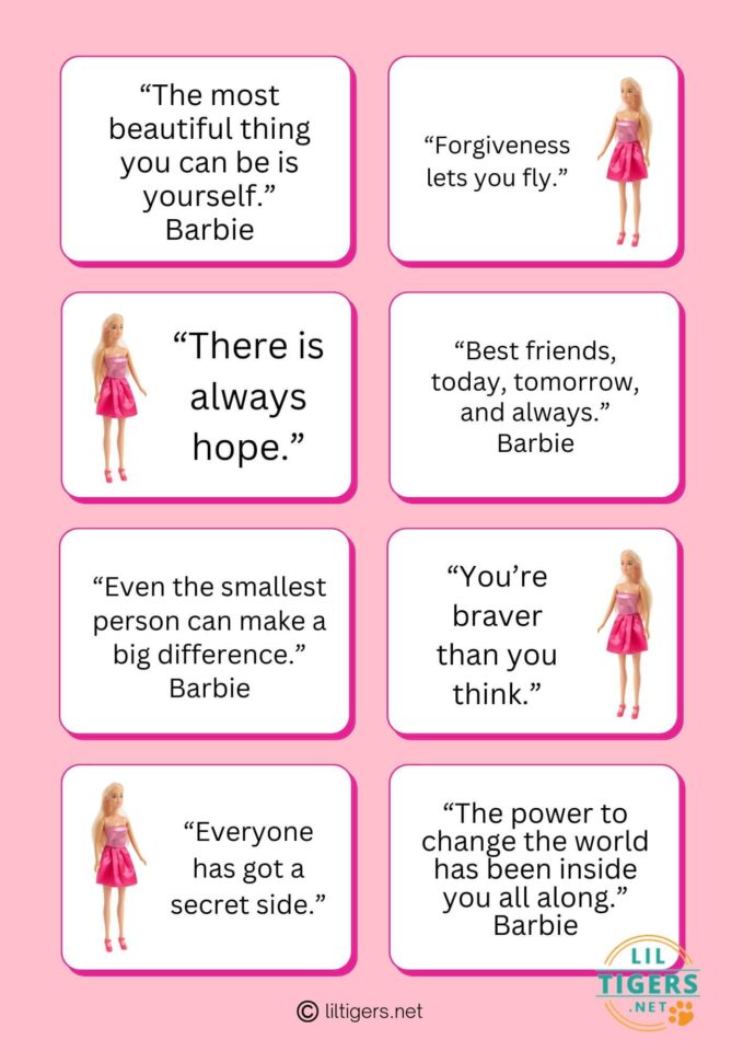 90 Inspirational Barbie Quotes for Kids - Lil Tigers